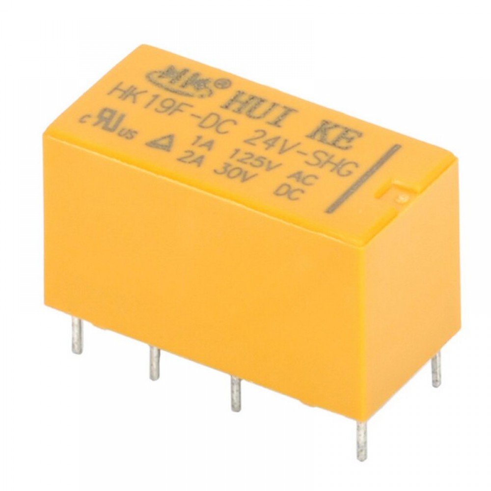 HK19F-DC24V-SHG, Миниатюрное сигнальное реле 2А две контактные группы ...
