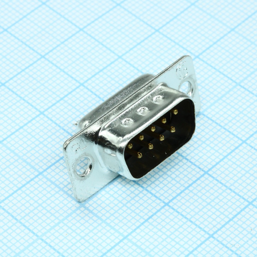 5-747904-2, разъем D Sub, DB- 9M вилка 9 pin на кабель (пайка) TE Connectivity купить оптом и в ...