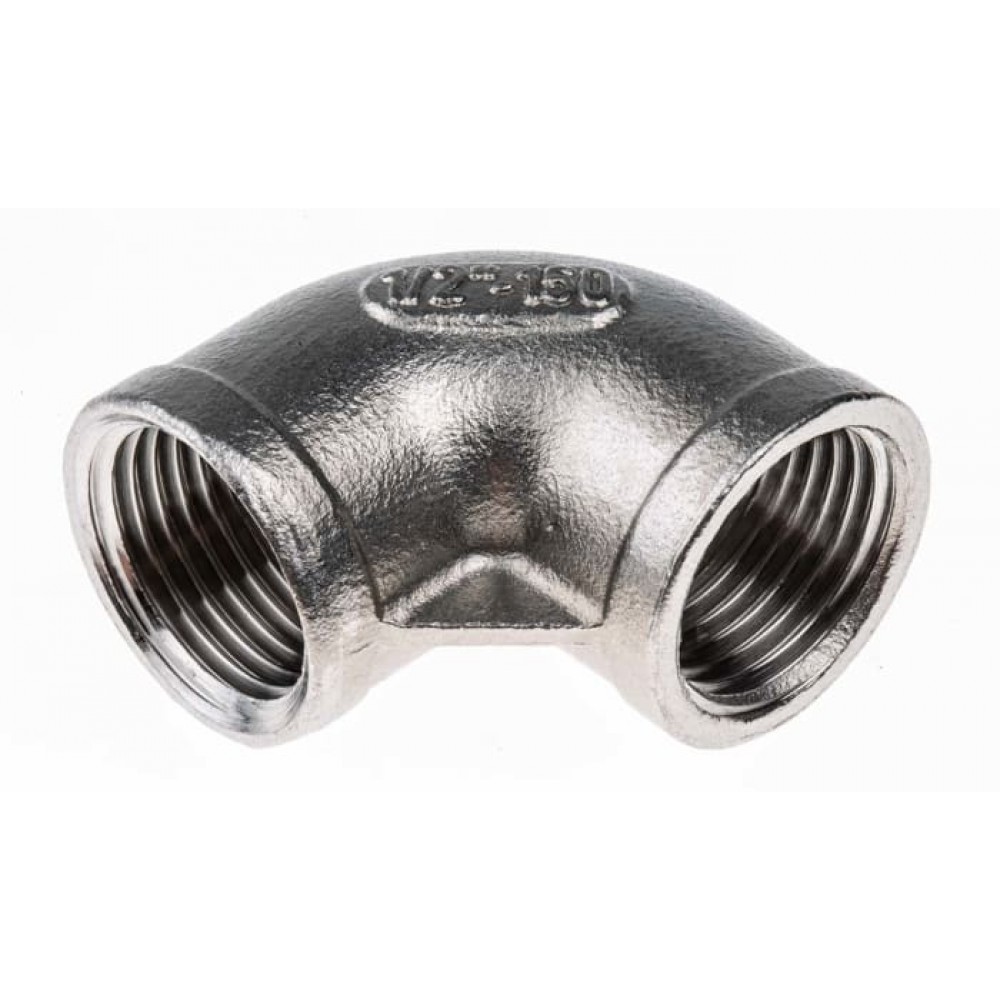 ELBOW 90 DEGREE-1/2", S/STEEL 90DEG EQUAL ELBOW,1/2IN BSP F-F RS PRO ...