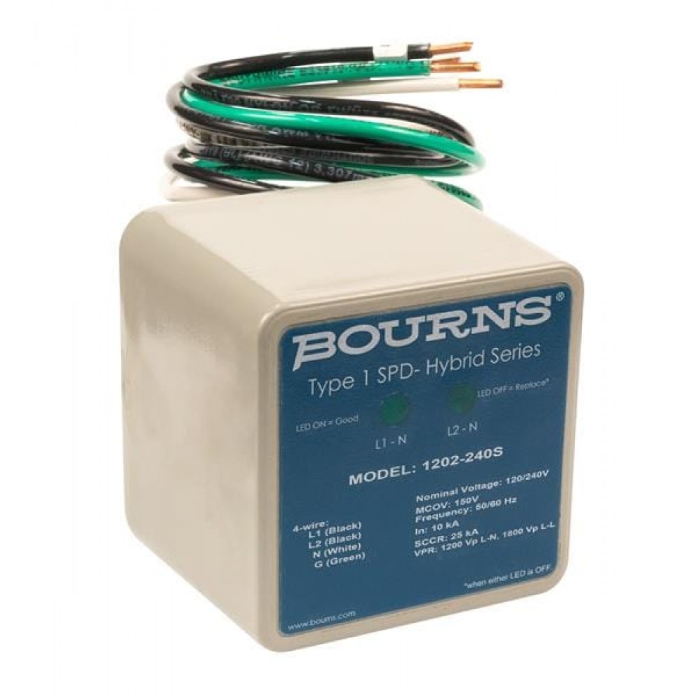 1202-240S, Подавители выбросов напряжения Hybrid AC SPD 10kA 240V ...