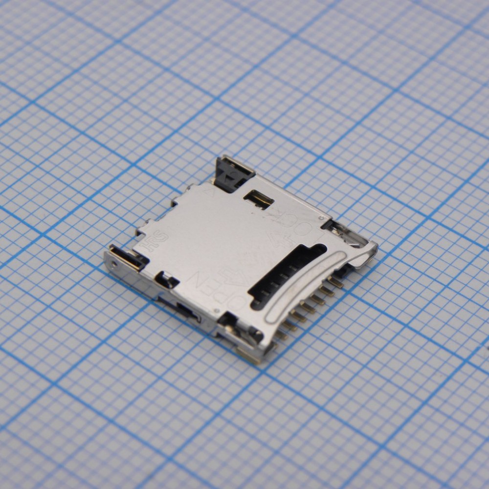 DM3CS-SF, 8 Position SMT Right Angle Gold Finish Micro SD Card Connector Hirose Electric Group ...