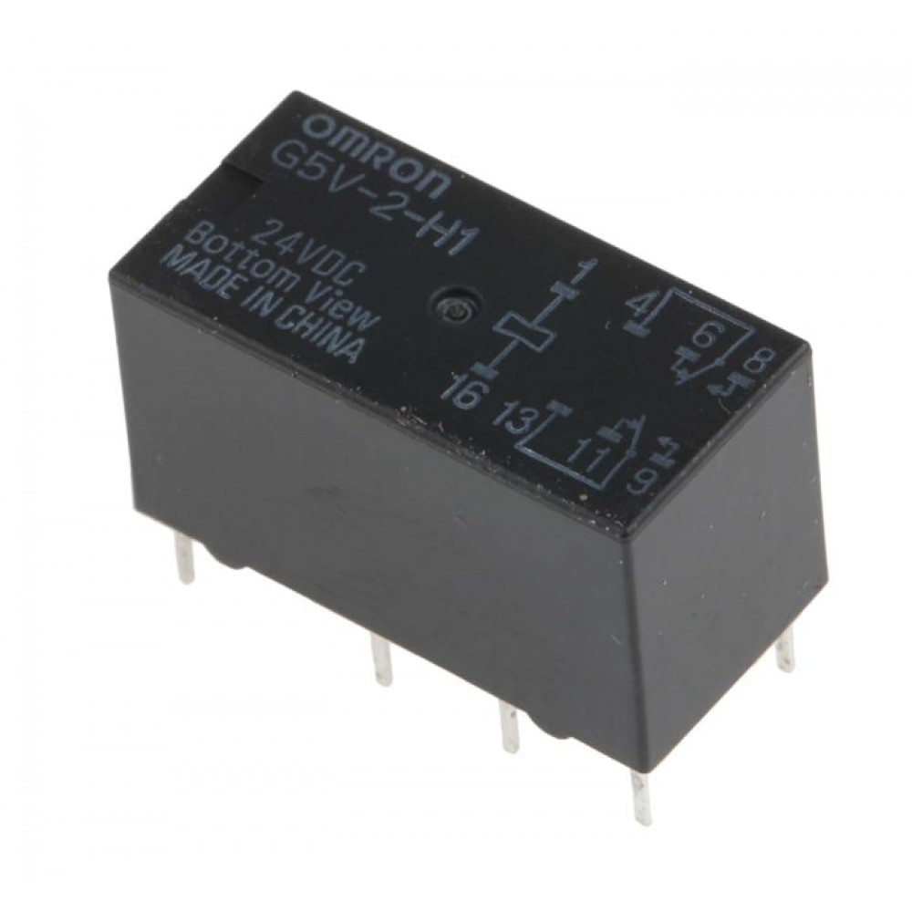 G5V-2-H1-24VDC, DPDT PCB RELAY,HI SENSITIVE,1A 24VDC Omron® купить ...