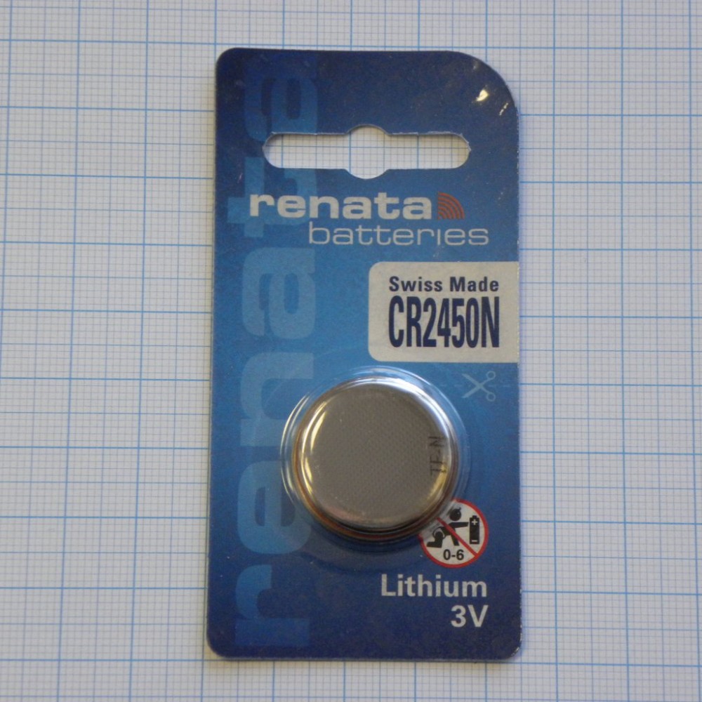 CR2450N Renata, Элемент питания литиевый,3В RENATA Batteries купить ...
